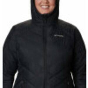 Columbia Women's Heavenly Long Hooded Jacket, Black, 1X