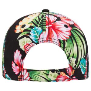 OTTO Hawaiian Pattern Cotton Twill 6 Panel Low Profile Baseball Cap - Design001