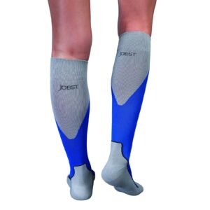 JOBST Sport Compression Socks 15-20 mmHg, Knee High, Closed Toe, Royal Blue/Gray, X-Large