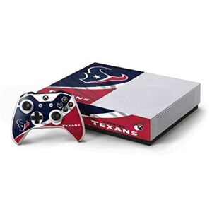 skinit decal gaming skin compatible with xbox one s console and controller bundle - officially licensed nfl houston texans design