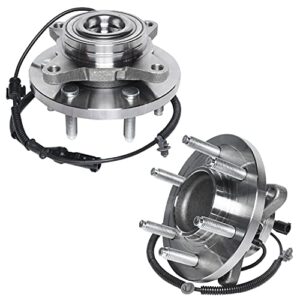 detroit axle - 2wd front wheel bearing hubs for 2009-2010 ford f-150, 2010 expedition lincoln navigator, replacement wheel bearing and hubs assembly set, pair hubs