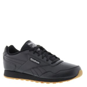 reebok mens classic harman run sneaker, black/gum, 10.5 us