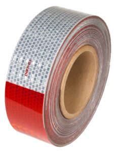 incom manufacturing: conspicuity transport truck trailer dot-c2 reflective tape, 6 inch / 6 inch pattern, 2 inch x 150 foot, red/white – for trailers, outdoors, trucks