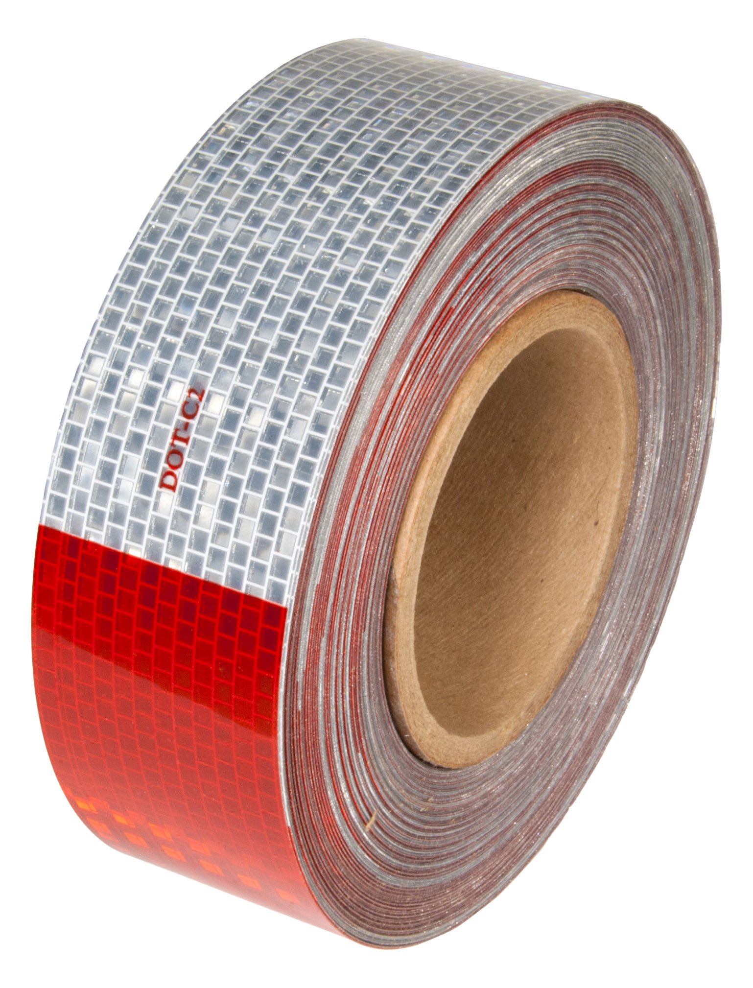 INCOM Manufacturing: Conspicuity Transport Truck Trailer DOT-C2 Reflective Tape, 6 Inch / 6 Inch Pattern, 2 Inch x 150 Foot, Red/White – for Trailers, Outdoors, Trucks