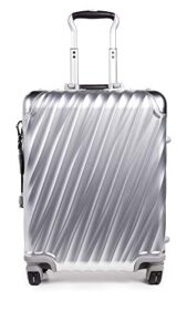 tumi 19 degree aluminum continental carry on suitcase, silver, one size