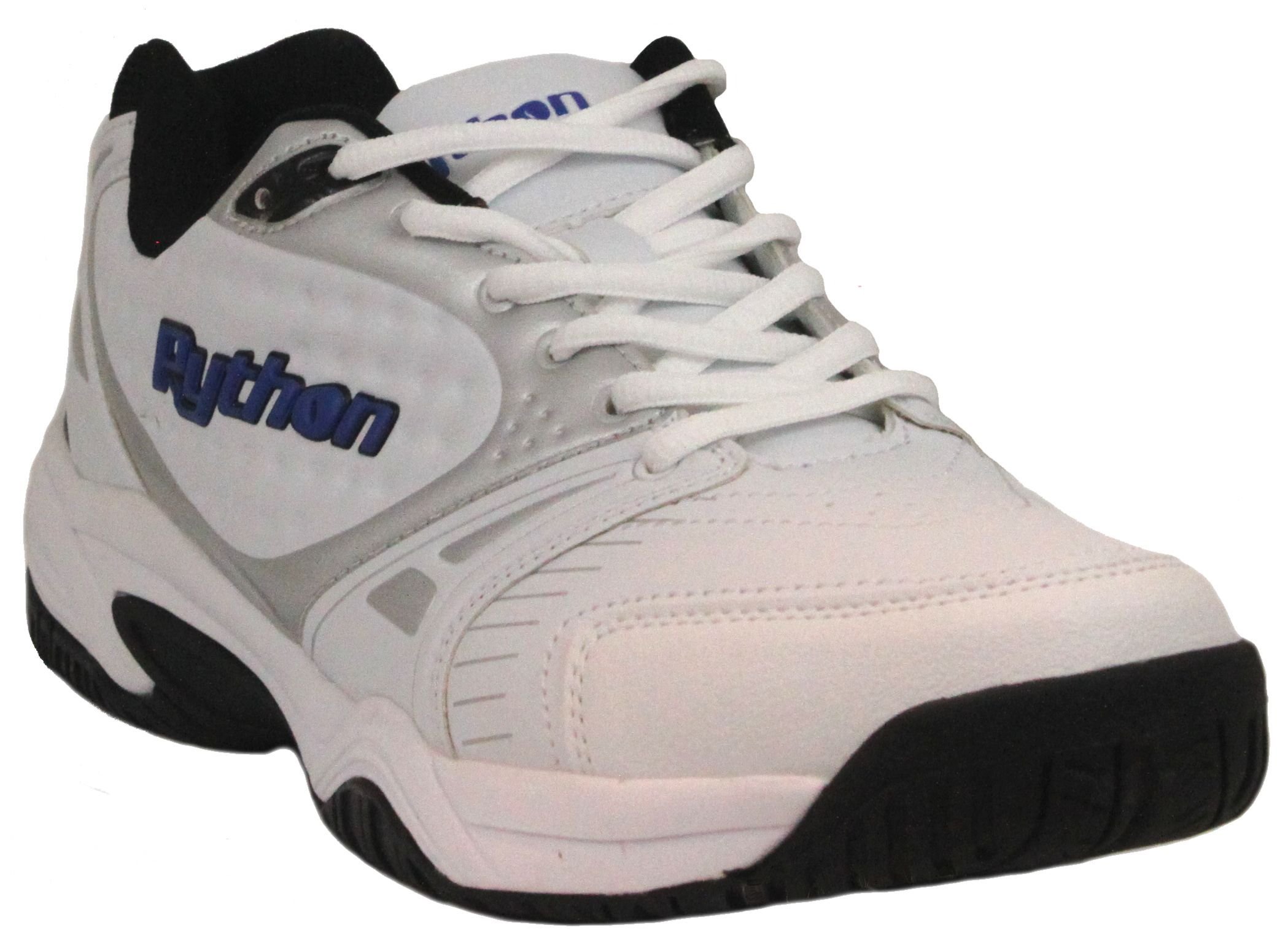 Python Men's Deluxe Outdoor (Low) Pickleball/Racquetball/Tennis/Platform Shoe (Non-Marking) 9.5 (D) US White