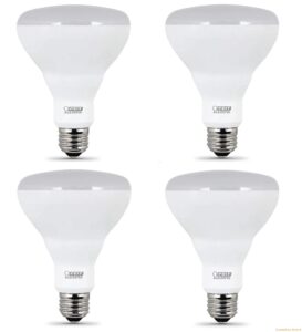 feit led dimmable br30 flood soft white bulbs 65 watts, uses 11.5 watts, 4 pack