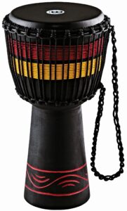 meinl percussion style djembe drum, hand carved mahogany — not made in china — african mali weave rope tuning, 2-year warranty (adj7-m)