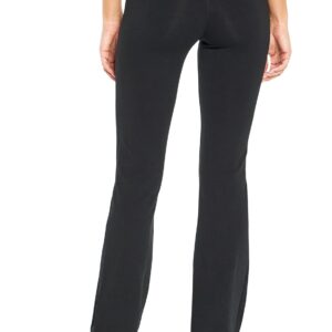 Bally Total Fitness Women's High Rise Tummy Control Bootleg Pant, Black, Medium