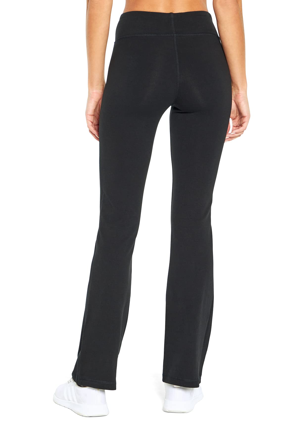 Bally Total Fitness Women's High Rise Tummy Control Bootleg Pant, Black, Medium