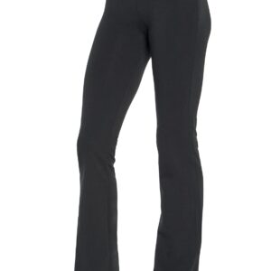 Bally Total Fitness Women's High Rise Tummy Control Bootleg Pant, Black, Medium