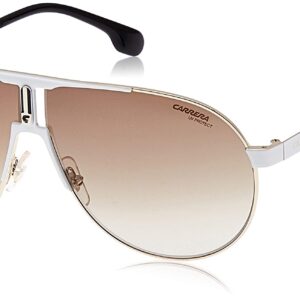 Carrera unisex adult Carrera 1005/S Sunglasses, White Gold/Brown Gradient, 66mm 9mm US