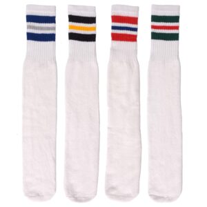 PH Mens Classic Three Stripe Sports Tube Socks Size 13-15 (4-Pairs)