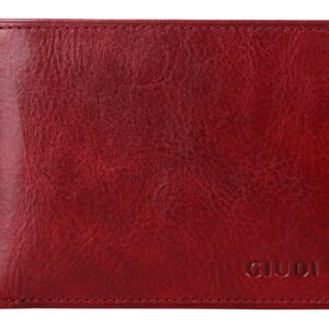 Giudi Deluxe Comfortable Bifold Men’s Wallet Made in Italy – 12 Business Credit Card Holder – ID Window - Soft Touch Genuine Cow Leather - Excellent Gift in Attractive Packaging