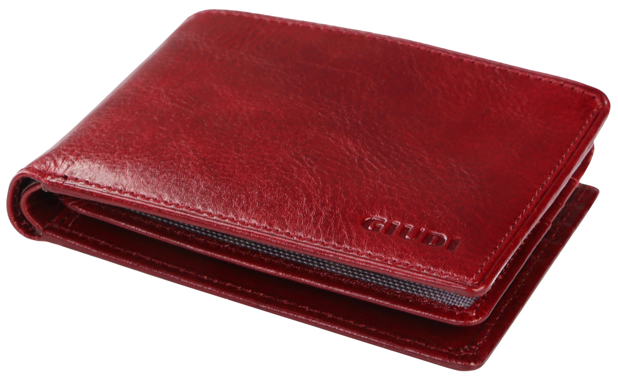 Giudi Deluxe Comfortable Bifold Men’s Wallet Made in Italy – 12 Business Credit Card Holder – ID Window - Soft Touch Genuine Cow Leather - Excellent Gift in Attractive Packaging