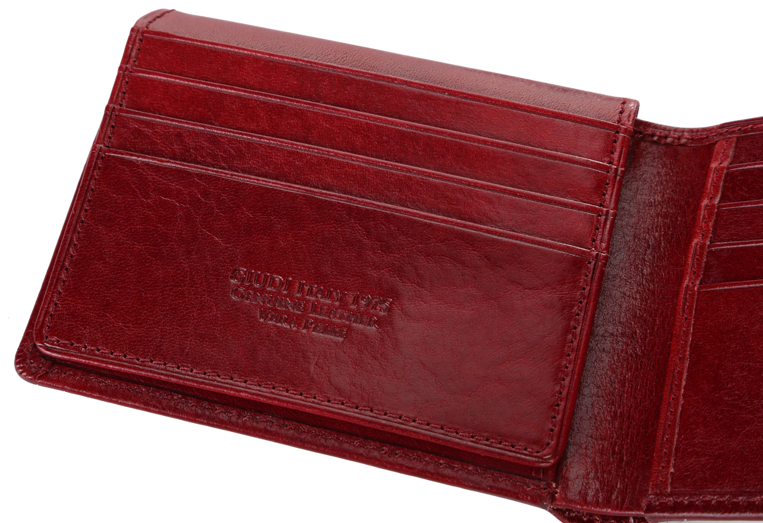 Giudi Deluxe Comfortable Bifold Men’s Wallet Made in Italy – 12 Business Credit Card Holder – ID Window - Soft Touch Genuine Cow Leather - Excellent Gift in Attractive Packaging