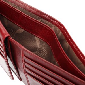 Giudi Deluxe Comfortable Bifold Men’s Wallet Made in Italy – 12 Business Credit Card Holder – ID Window - Soft Touch Genuine Cow Leather - Excellent Gift in Attractive Packaging