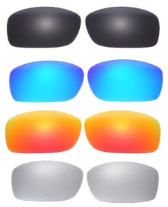 nicelyfit 4 pairs polarized replacement lenses for oakley fives squared sunglasses oo9238 etc