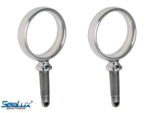 sealux 316 stainless steel i.d. 2-1/4" round oarlock heavy duty 1/2"x 2" shaft for boat/kayak (pair)