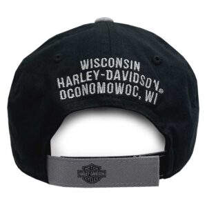 Harley-Davidson Women's Spiked Monogram Frayed H-D Baseball Cap w/Silver Wings