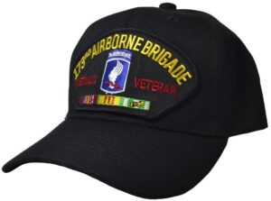 military productions 173rd airborne vietnam veteran cap black