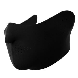 neoprene half face mask outdoor protection with adjustable closure - black