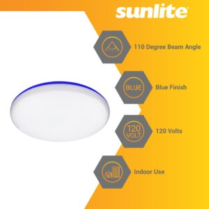 Sunlite Series UFO/LED/15W/30K/BLUE LED 15W (75W Equivalent) Blue UFO Pendant Fixture Light Bulbs, Medium (E26) Base, 3000K Warm White, 1 Count (Pack of 1)