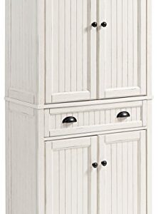 Crosley Furniture Seaside Kitchen Pantry Cabinet - Distressed White