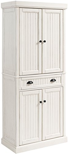 Crosley Furniture Seaside Kitchen Pantry Cabinet - Distressed White