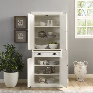 Crosley Furniture Seaside Kitchen Pantry Cabinet - Distressed White