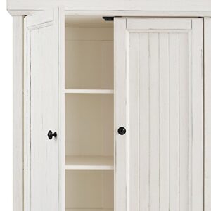 Crosley Furniture Seaside Kitchen Pantry Cabinet - Distressed White