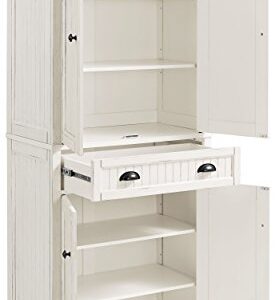 Crosley Furniture Seaside Kitchen Pantry Cabinet - Distressed White