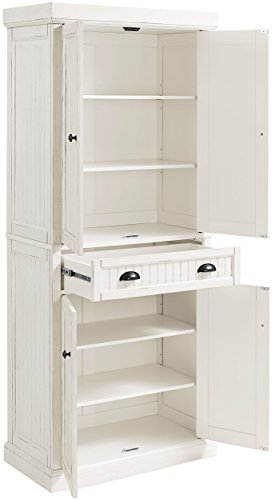 Crosley Furniture Seaside Kitchen Pantry Cabinet - Distressed White