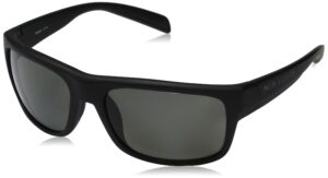 native eyewear ashdown rectangular sunglasses, matte black/grey polarized, 58 mm