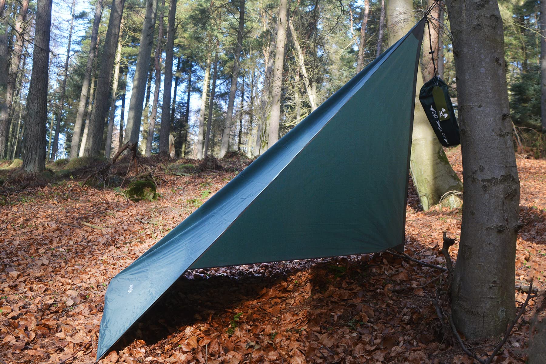 DD Hammocks - DD Magic Carpet Regular size: 4.6ft x 4.6ft Fully Waterproof Compact Tarpaulin Rainfly for Ground Sheet Camping and Tarp Shelters