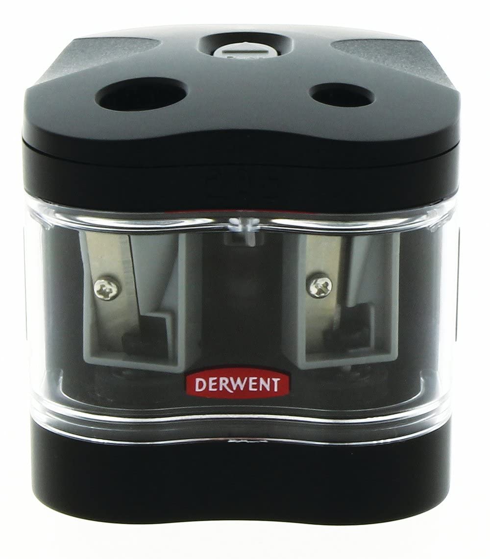 Derwent Pencil Sharpener, Battery Operated, Twin Hole Sharpener (2302332)