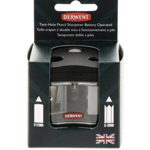 Derwent Pencil Sharpener, Battery Operated, Twin Hole Sharpener (2302332)