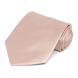 tiemart solid color necktie (blush pink)