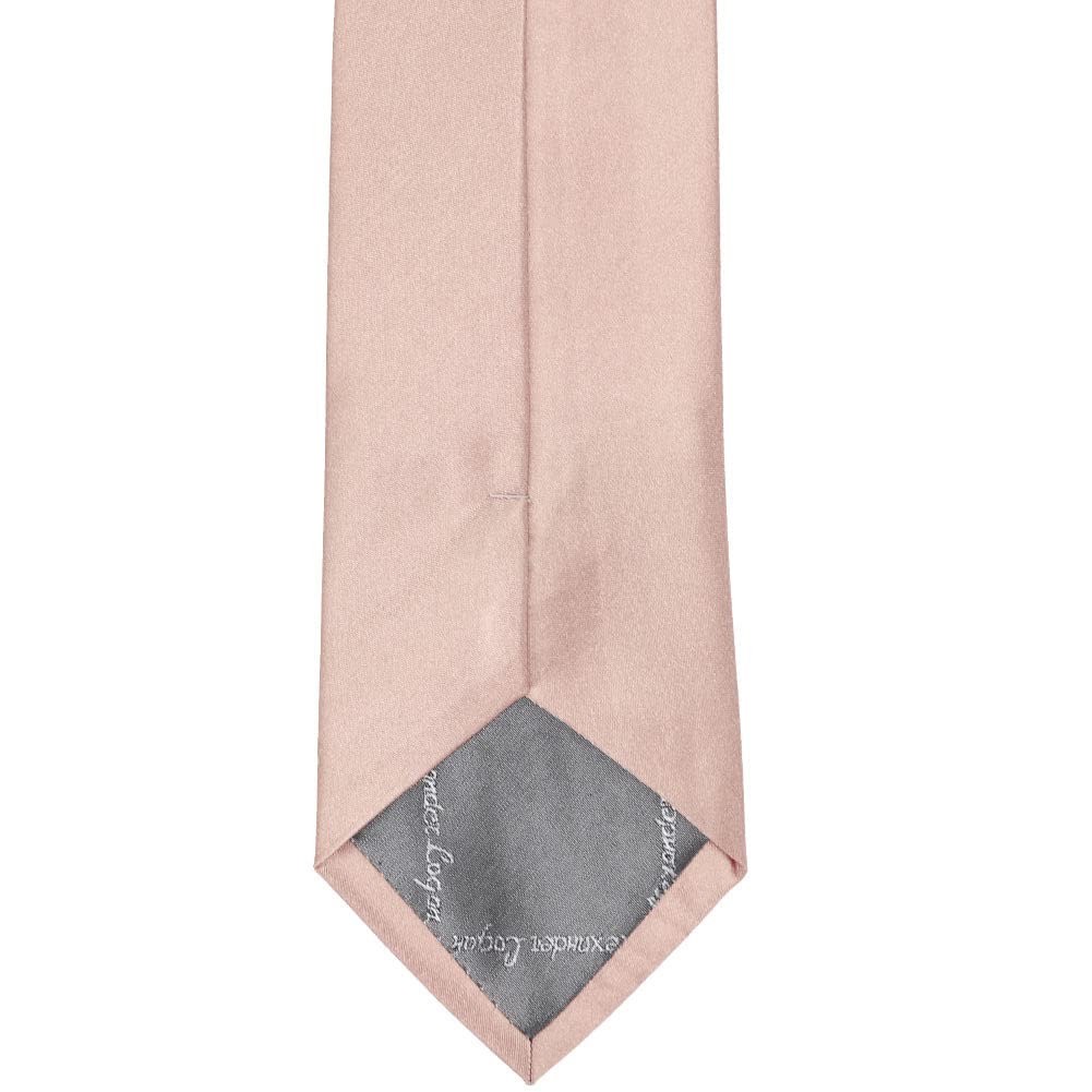 tiemart Solid Color Necktie (Blush Pink)