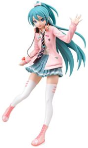 sega project diva arcade future tone hatsune miku super premium action figure ribbon girl, 9"