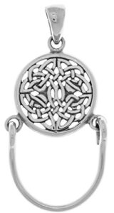 jewelry trends sterling silver celtic knotwork charm holder round pendant