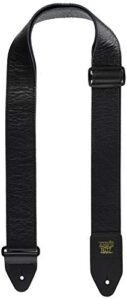 ernie ball tri-glide italian leather guitar strap, black (p04134)