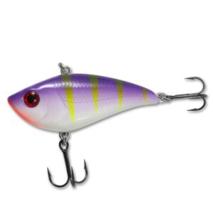 Northland Tackle Rippin' Shad Fishing Hook - Freshwater Fishing Lure for Bass, Walleye, Trout, Crappie, & Others - The Perfect Bait in Any Kit (Glo Perch, 2", 3/8 Oz)