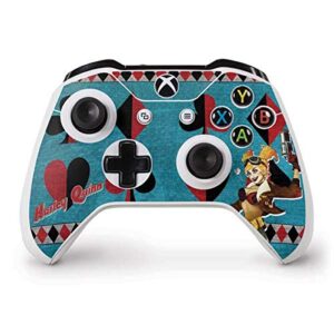 skinit decal gaming skin compatible with xbox one s controller - officially licensed warner bros harley quinn design