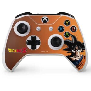 skinit decal gaming skin compatible with xbox one s controller - officially licensed dragon ball z goku portrait design