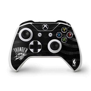 skinit decal gaming skin compatible with xbox one s controller - officially licensed nba oklahoma city thunder black animal print design