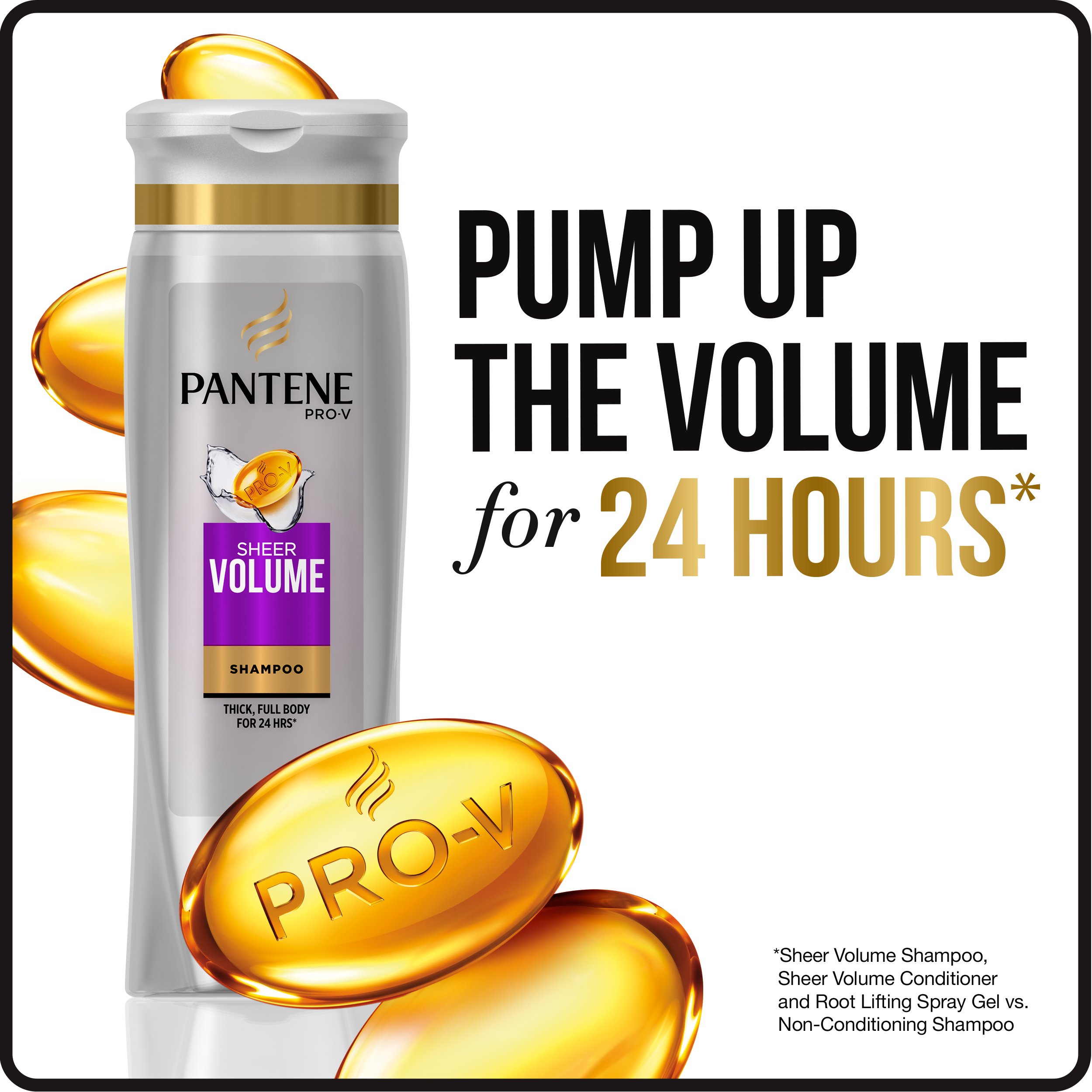 Pantene Pro-V Sheer Volume Shampoo, 30.4 fl oz (Packaging May Vary)