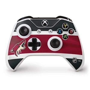 skinit decal gaming skin compatible with xbox one s controller - officially licensed nhl arizona coyotes jersey design