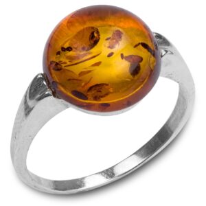 ian and valeri co. amber sterling silver round ring