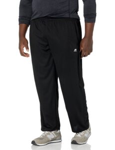 russell athletic men's big and tall dri-power pant, black, 3x